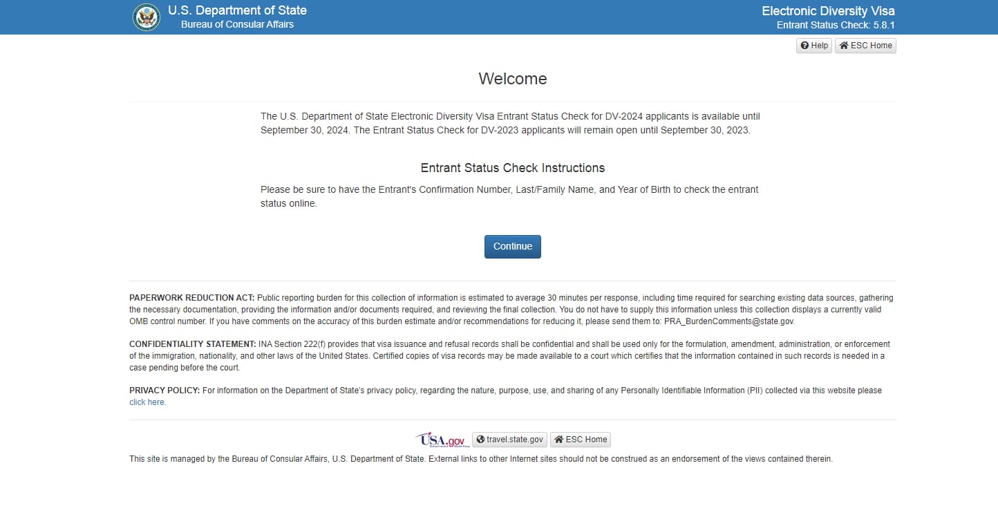 Electronic Diversity Visa Program USA